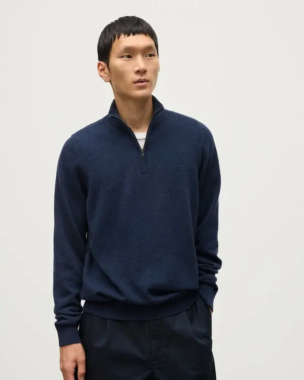 Johnstons Of Elgin Classic Cashmere Zip Neck Jumper