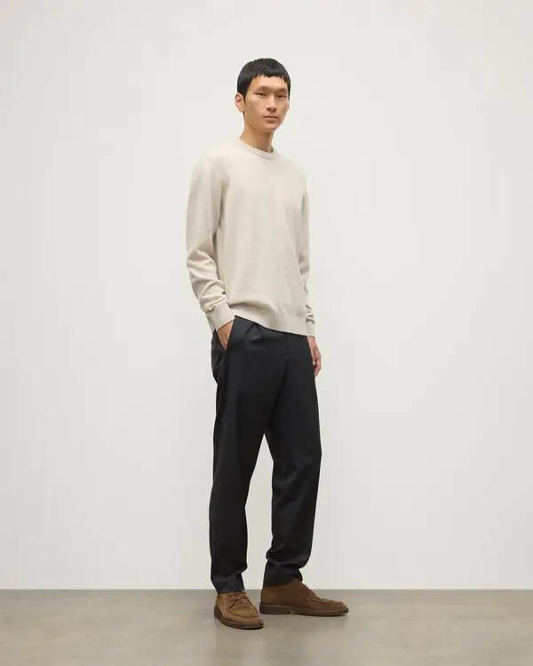 Johnstons Of Elgin Classic Cashmere Crew Jumper - Natural
