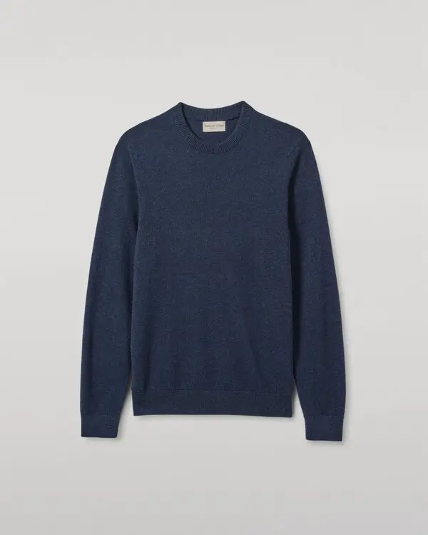 Johnstons Of Elgin Cashmere Crew Jumper - Navy