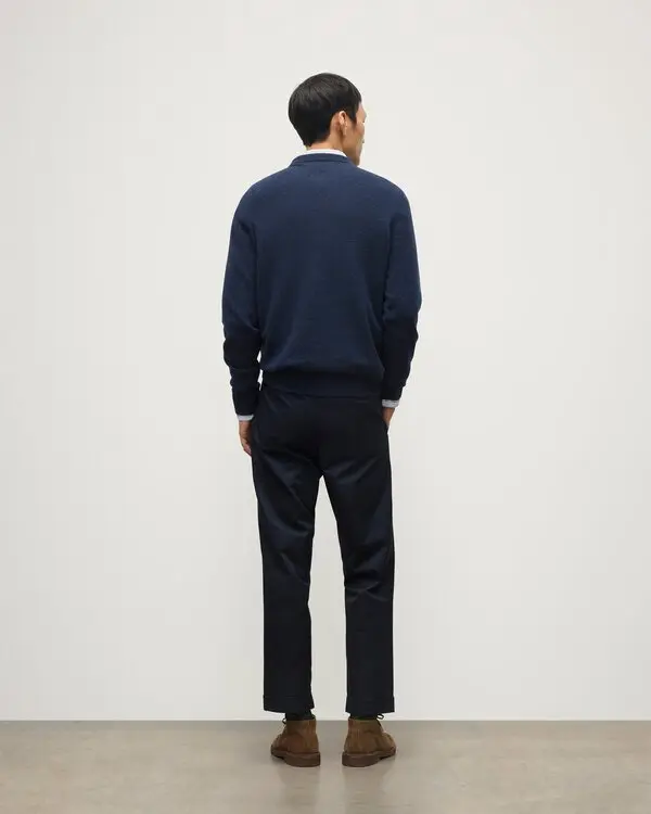 Johnstons Of Elgin Cashmere Crew Jumper - Navy