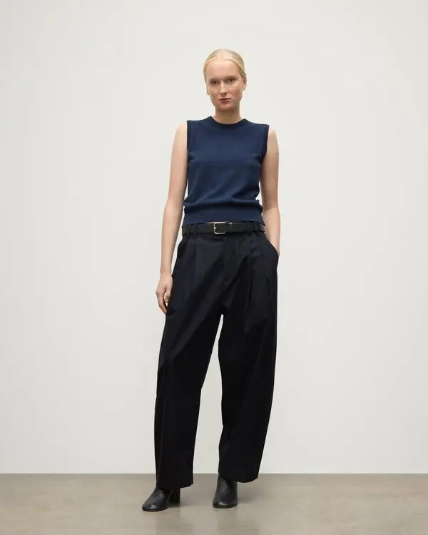 Johnstons Of Elgin Iris Classic Cashmere Tank - Navy