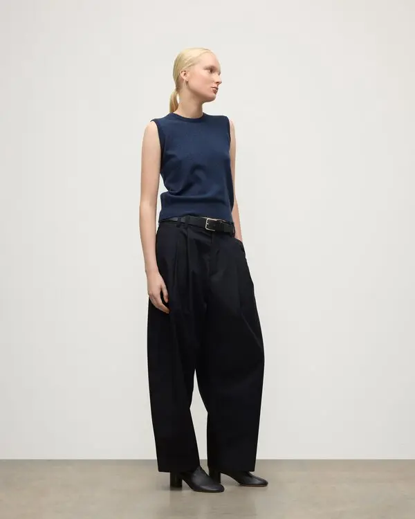 Johnstons Of Elgin Iris Classic Cashmere Tank - Navy