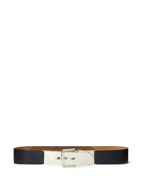 Ralph Lauren Letter-opener Buckle Calfskin Belt - Blue