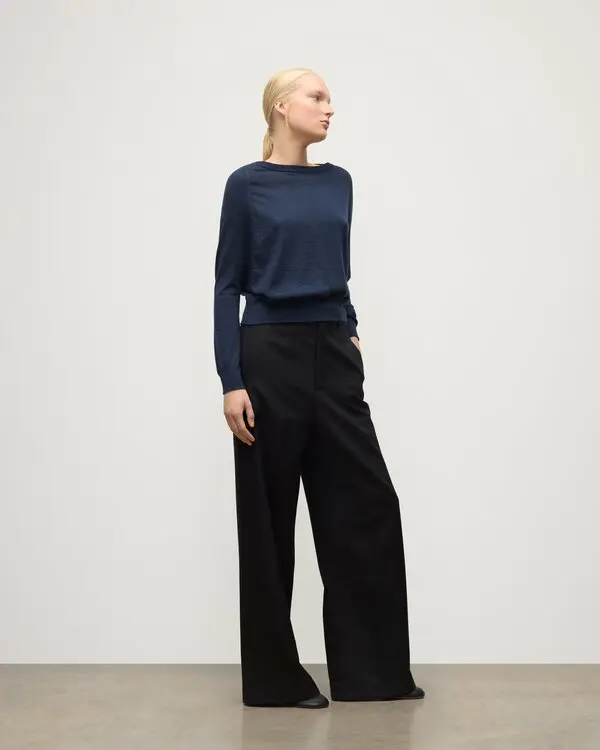 Johnstons Of Elgin Finola Superfine Cashmere Jumper - Navy