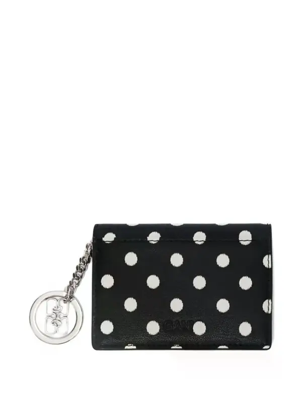 GANNI Polka-dot Logo-charm Wallet