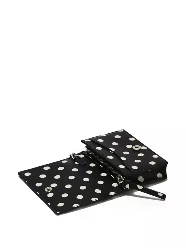 GANNI Polka-dot Logo-charm Wallet