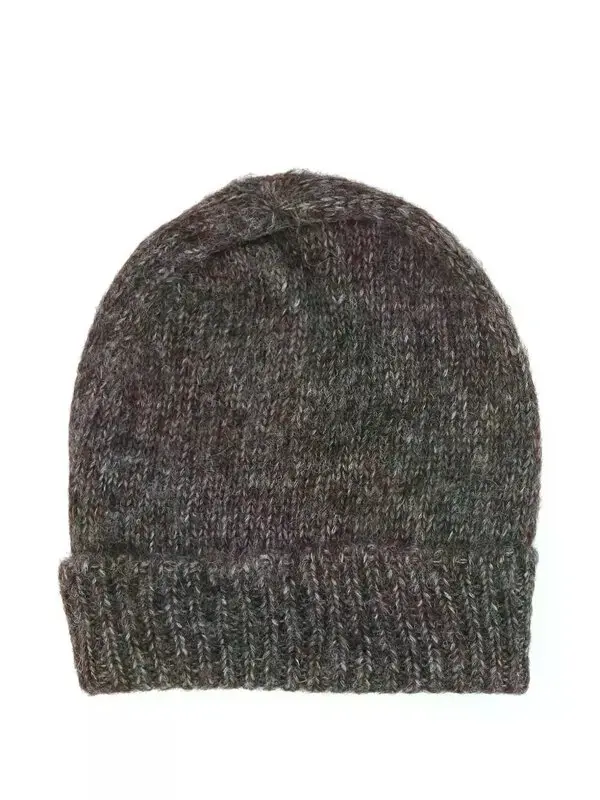 MONITALY Melange Knit Beanie - Brown