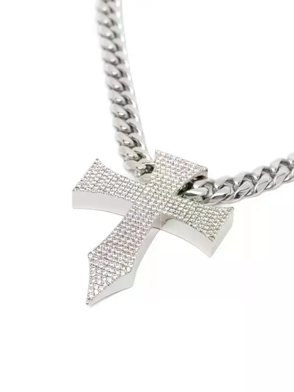 DARKAI Xxl Gothic Cross Pendant Necklace