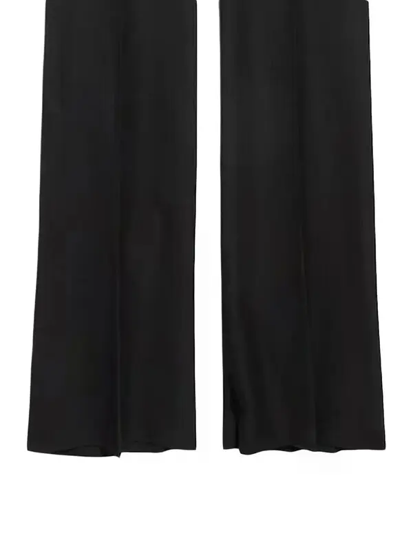 Balenciaga Pleated Flared Trousers - Black