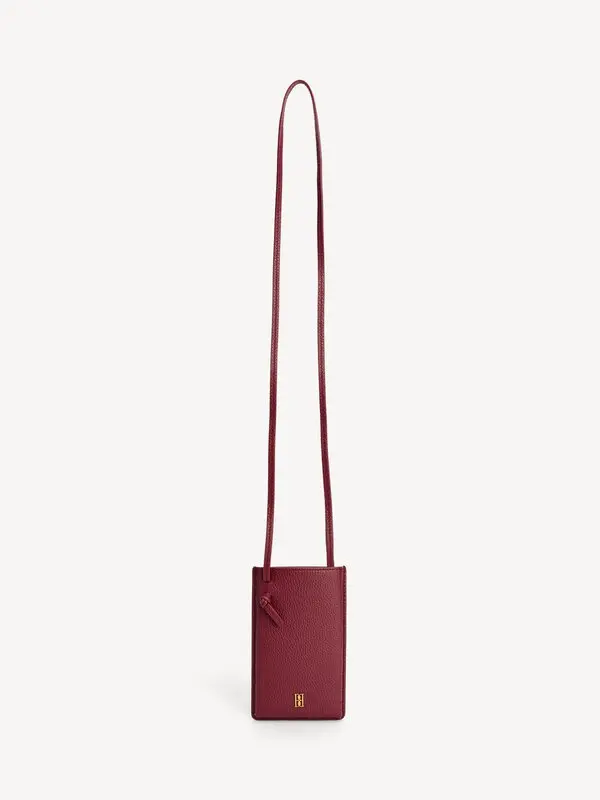 BY MALENE BIRGER Aya Phone Leather Pouch - Cabernet
