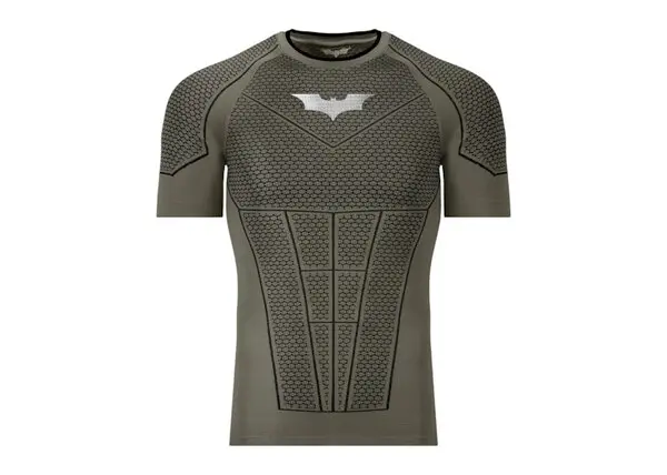 YOUNGLA X Batman Compression Tee Shirt - Grey/green