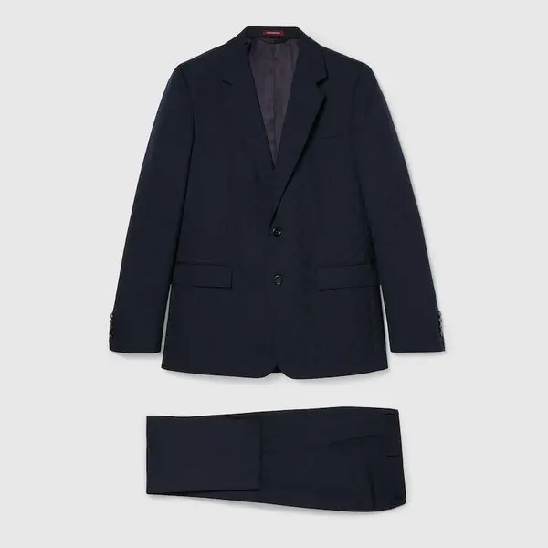 Gucci Gg Wool Jacquard Suit