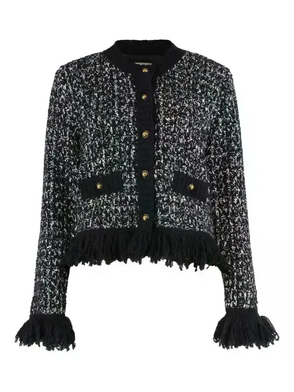 Moncler Fringe-trim Tweed Jacket