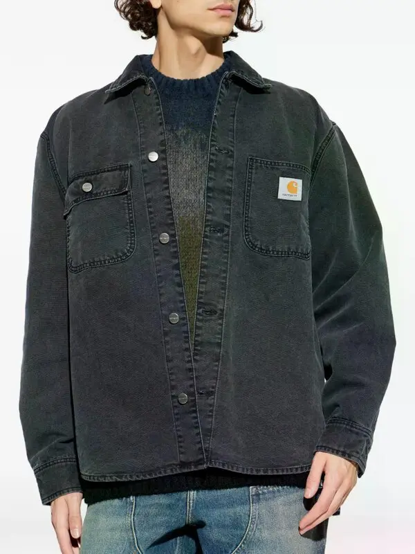 Carhartt Work In Progress Logo-patch Pocket Shirt - Grey