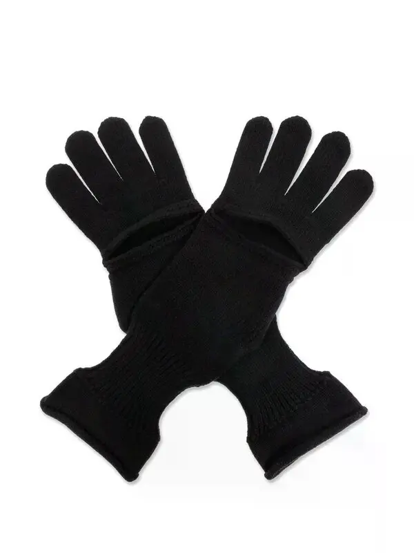 Issey Miyake Cut-out Knitted Gloves