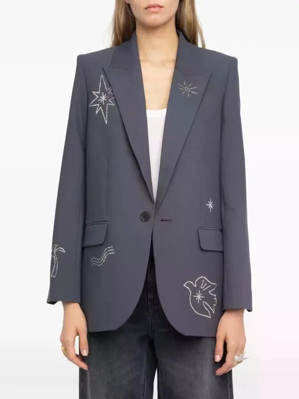 Zadig&Voltaire Embellished Single-breasted Blazer
