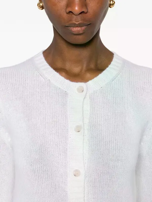 ALLUDE Ribbed Knit Cardigan