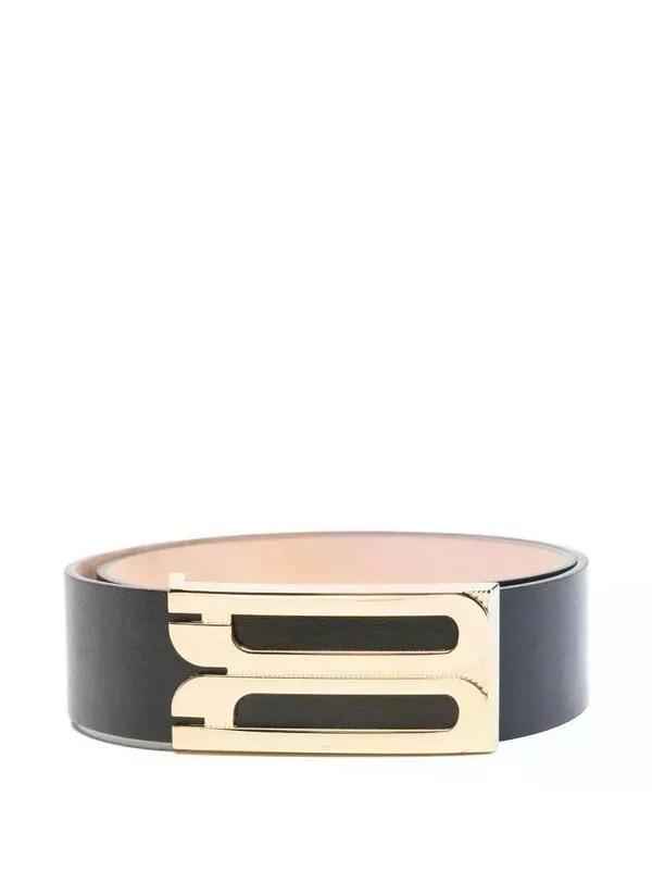 Victoria Beckham Jumbo Plaque Belt - Black