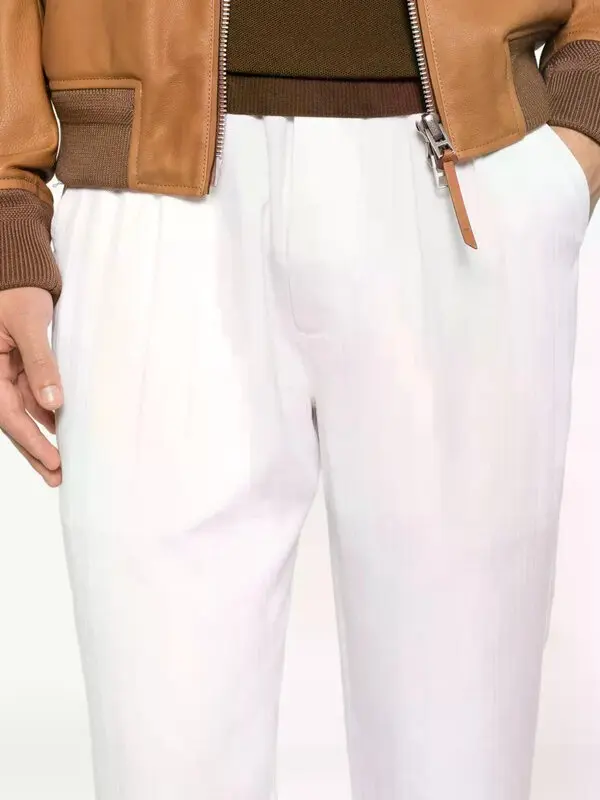 TOM FORD Herringbone Pleated Trousers