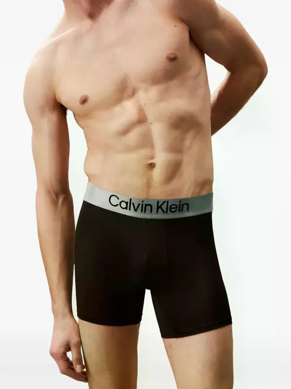 Calvin Klein Logo-waistband Boxers - Black