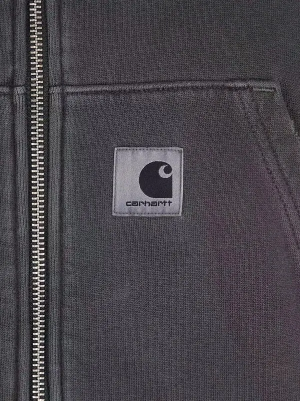 Carhartt Work In Progress Washed-out Zip-up Hoodie - Grey
