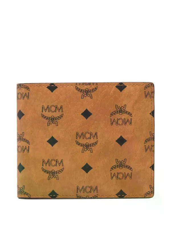 Mcm Logo-print Wallet - Brown