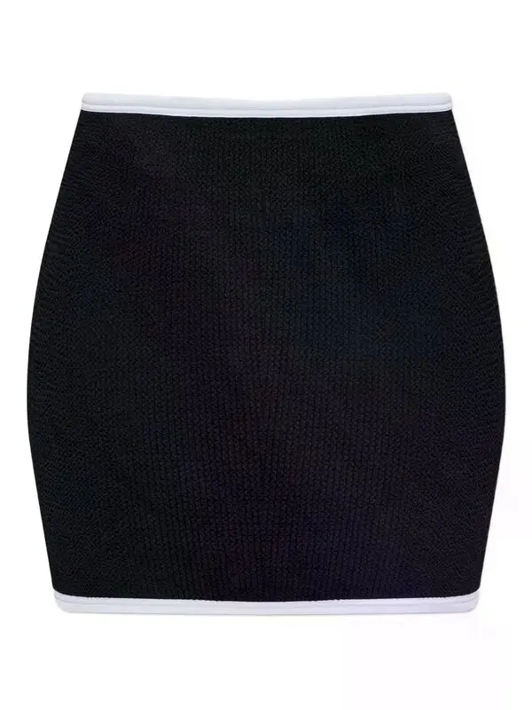 Hunza G Devyn Crinkle Skirt - Black