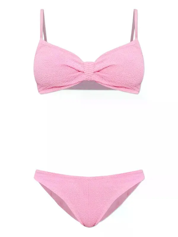 Hunza G Alicia Crinkle Knot Bikini - Pink