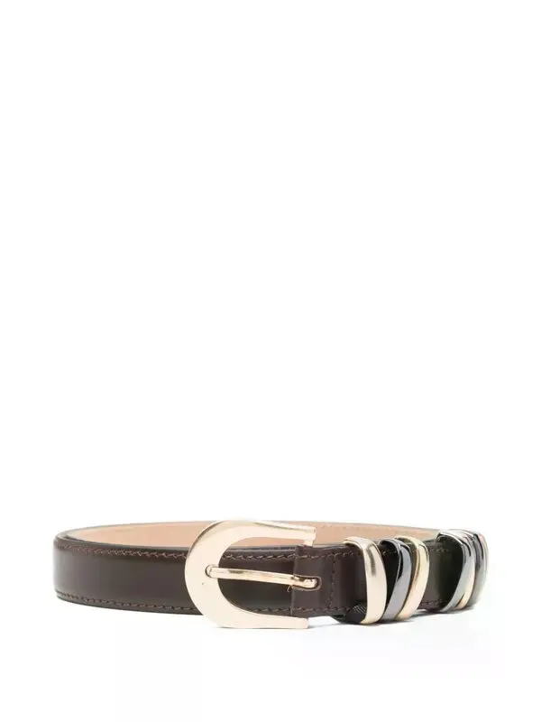 LUISA CERANO Buckle-detail Leather Belt - Brown