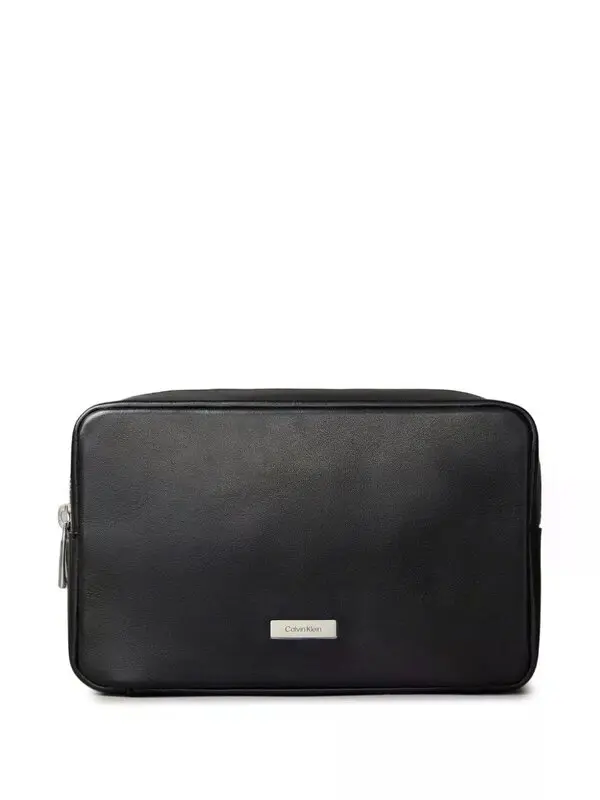 Calvin Klein Logo-plaque Wash Bag - Black