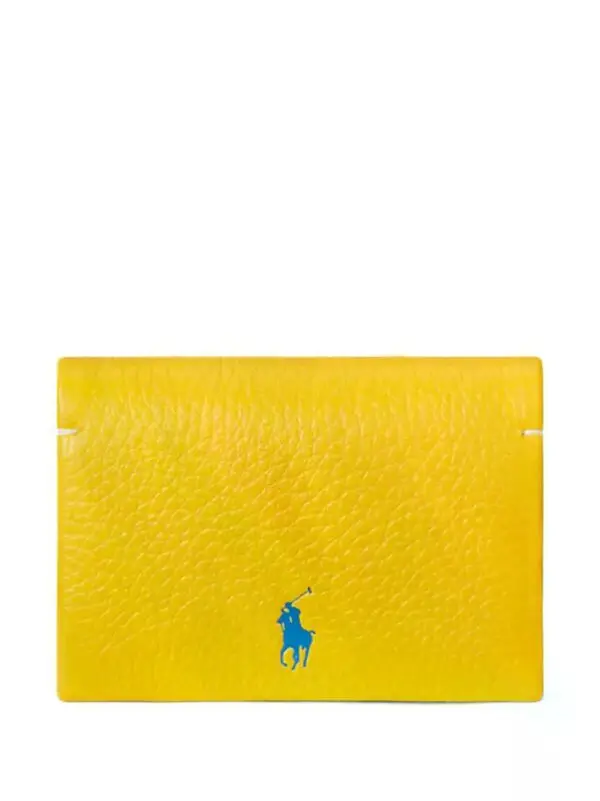 Polo Ralph Lauren Pony Logo Leather Card Case - Green