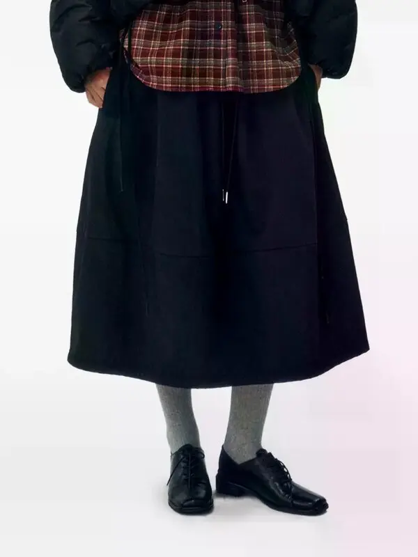 STUDIO TOMBOY Fleece-lined Midi Skirt
