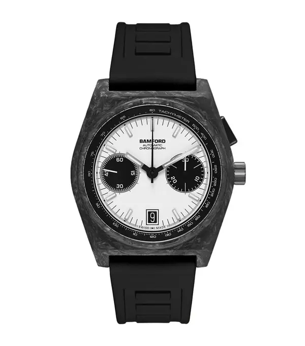 BAMFORD LONDON Forged Carbon B347 Watch - White