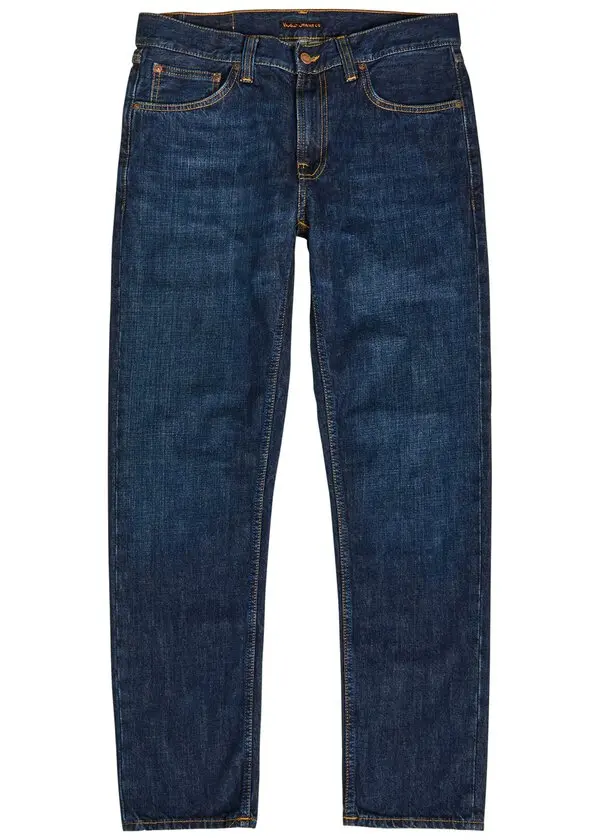 Nudie Jeans Gritty Jackson Straight-leg Jeans - Dark Blue