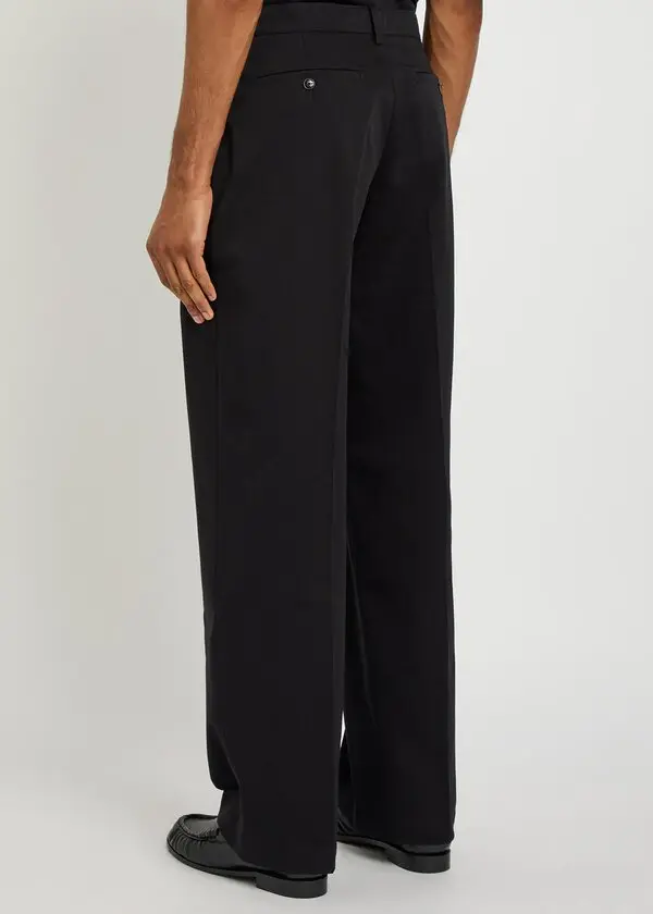 Casablanca Straight-leg Stretch-cotton Trousers - Black