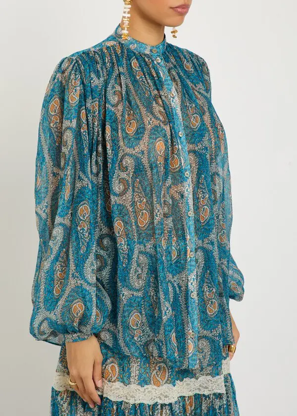 Etro Patterned Silk Blouse