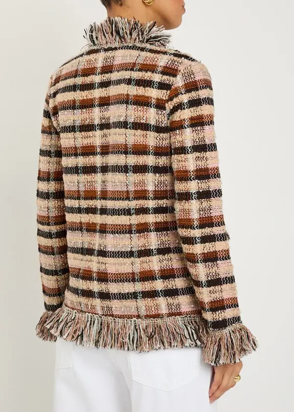 Etro Striped Fringed Woven Jacket