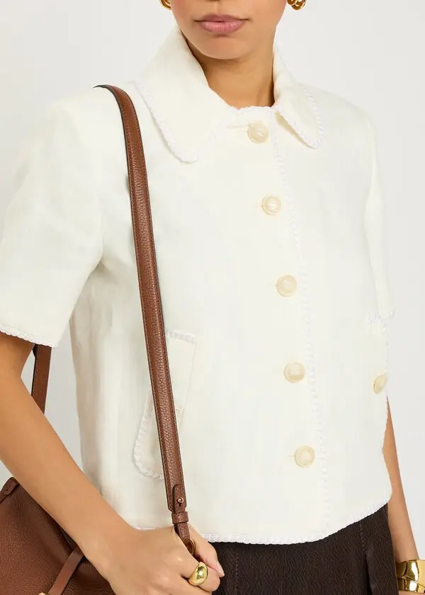 Etro Embroidered Linen Jacket - Ivory