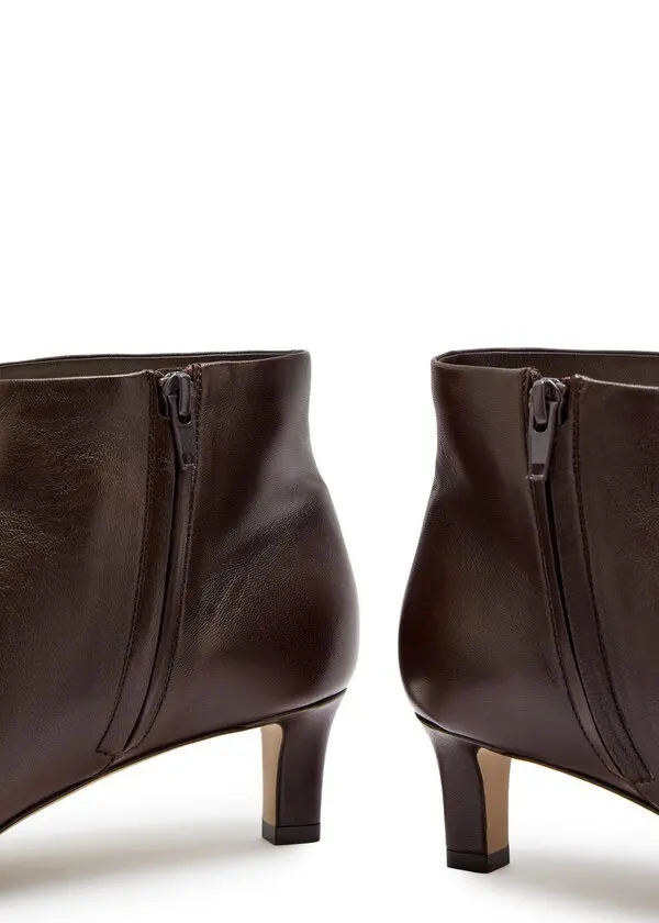 THE ROW Carla 45 Leather Ankle Boots