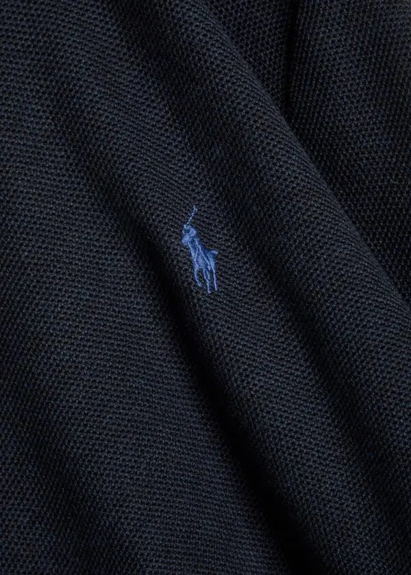 Polo Ralph Lauren Logo-embroidered Waffle-knit Jumper - Navy