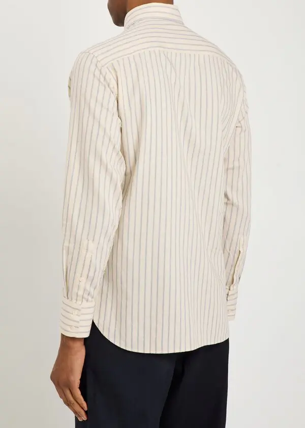 Oliver Peoples Conduit Striped Cotton Shirt - Ecru