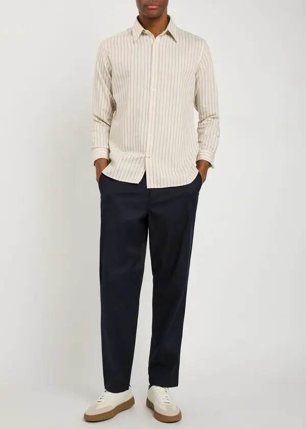 Oliver Peoples Conduit Striped Cotton Shirt - Ecru
