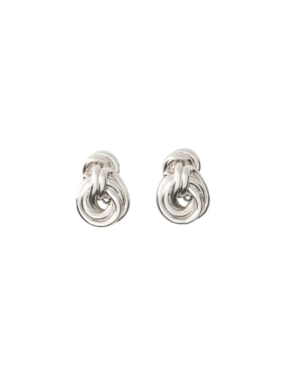 JULIETTA Knot Earrings - Silver