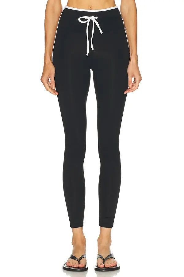 Year Of Ours Sport Sprint Legging In Black - Black & White