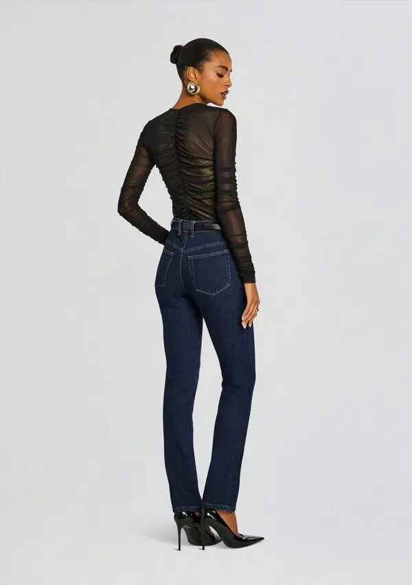 SEROYA Eirlys Mesh Top - Black/nude