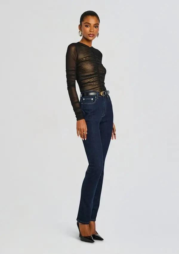 SEROYA Eirlys Mesh Top - Black/nude