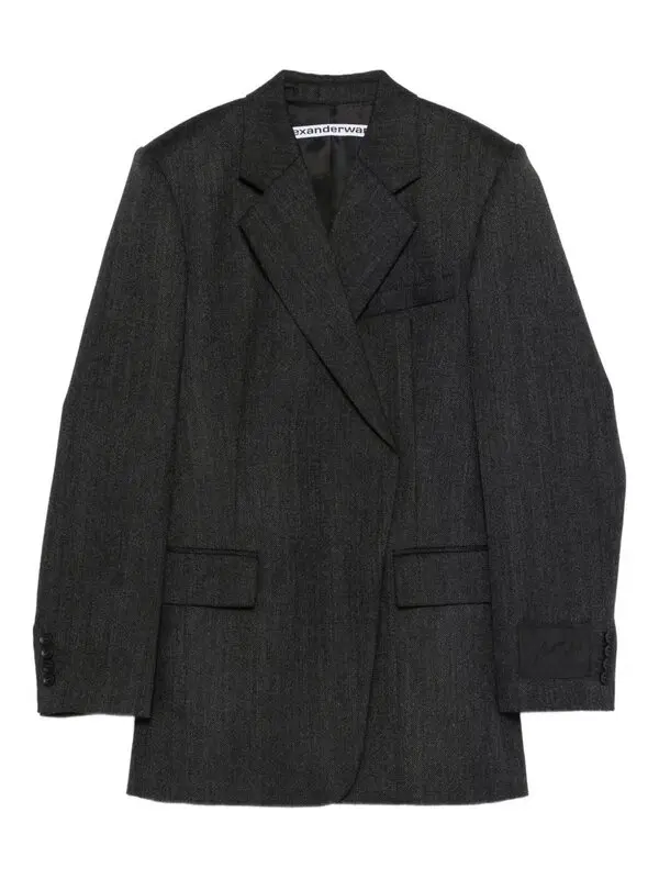 Alexander Wang Fitted Wool Blazer Mini Dress - Grey