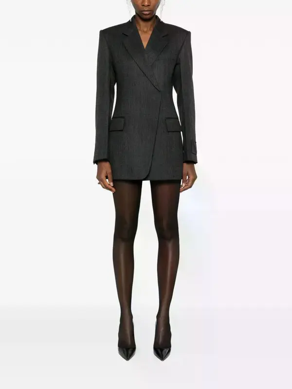 Alexander Wang Fitted Wool Blazer Mini Dress - Grey