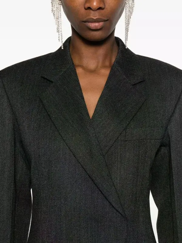 Alexander Wang Fitted Wool Blazer Mini Dress - Grey