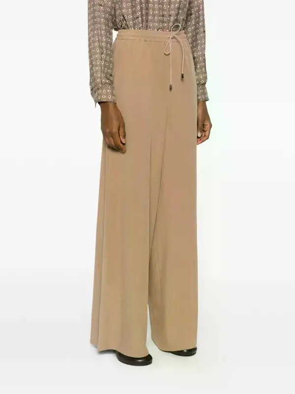 Max Mara Drawstring Palazzo Pants - Neutrals